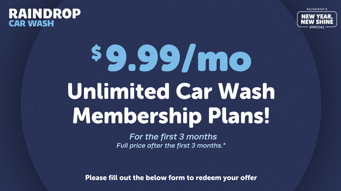 Raindrop Car Wash Specials